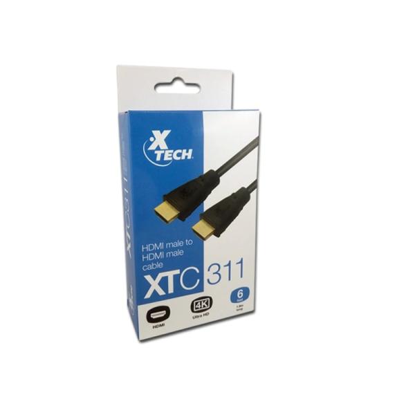 CABLE DE VIDEO XTECH HDMI MACHO-MACHO 6FT XTC-311 - SICSA Nicaragua